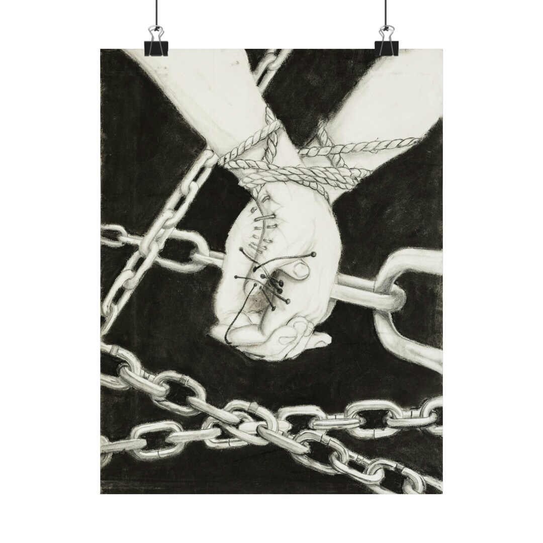 Emo Chained Hands Fine Art Poster - Etsy