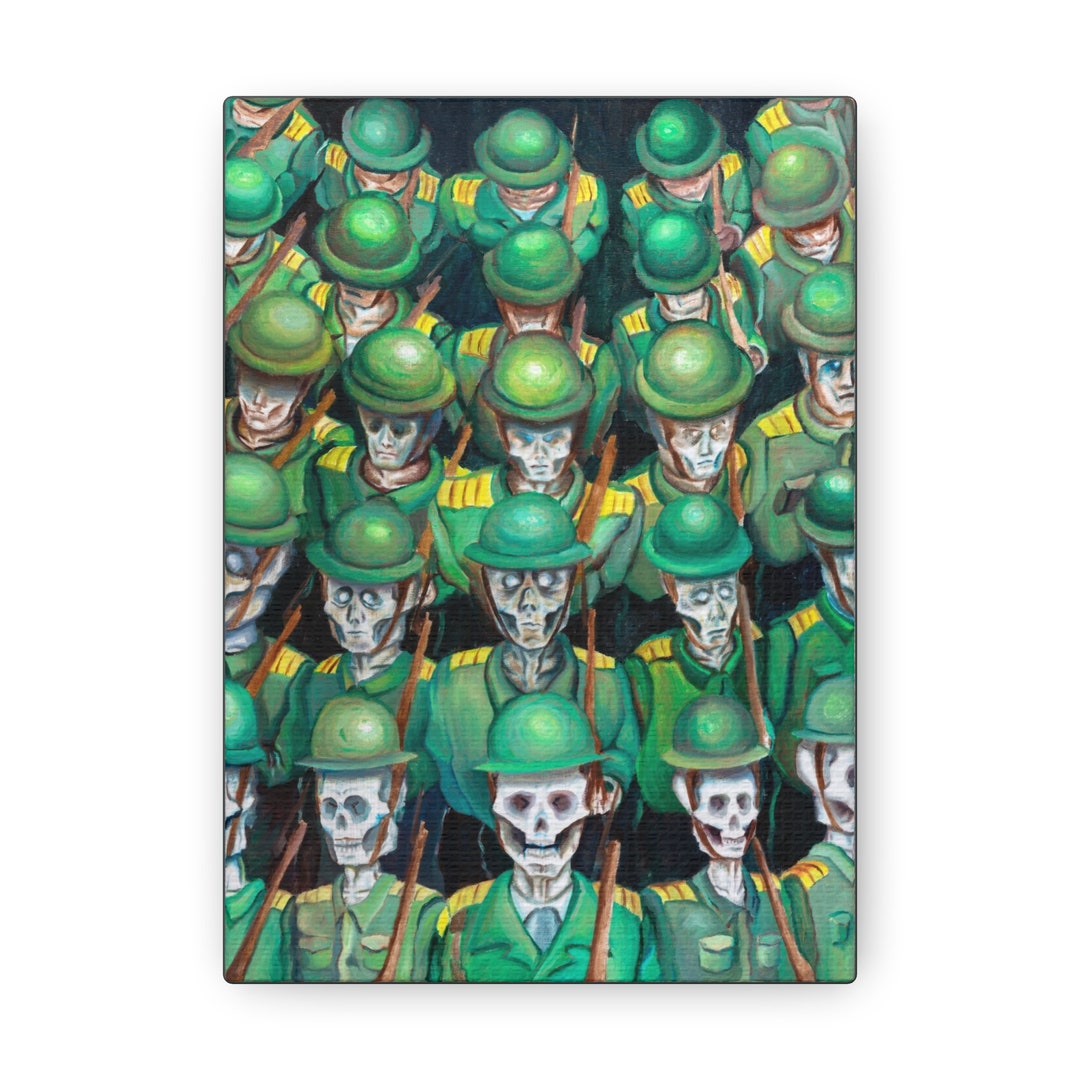 Skeleton Soldiers Fine Arts Print - "march for No Reason" - Etsy
