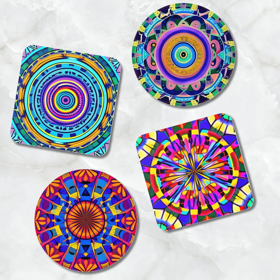 Coaster Mandala Art Decor Boho Home Decor Housewarming Gift - Etsy