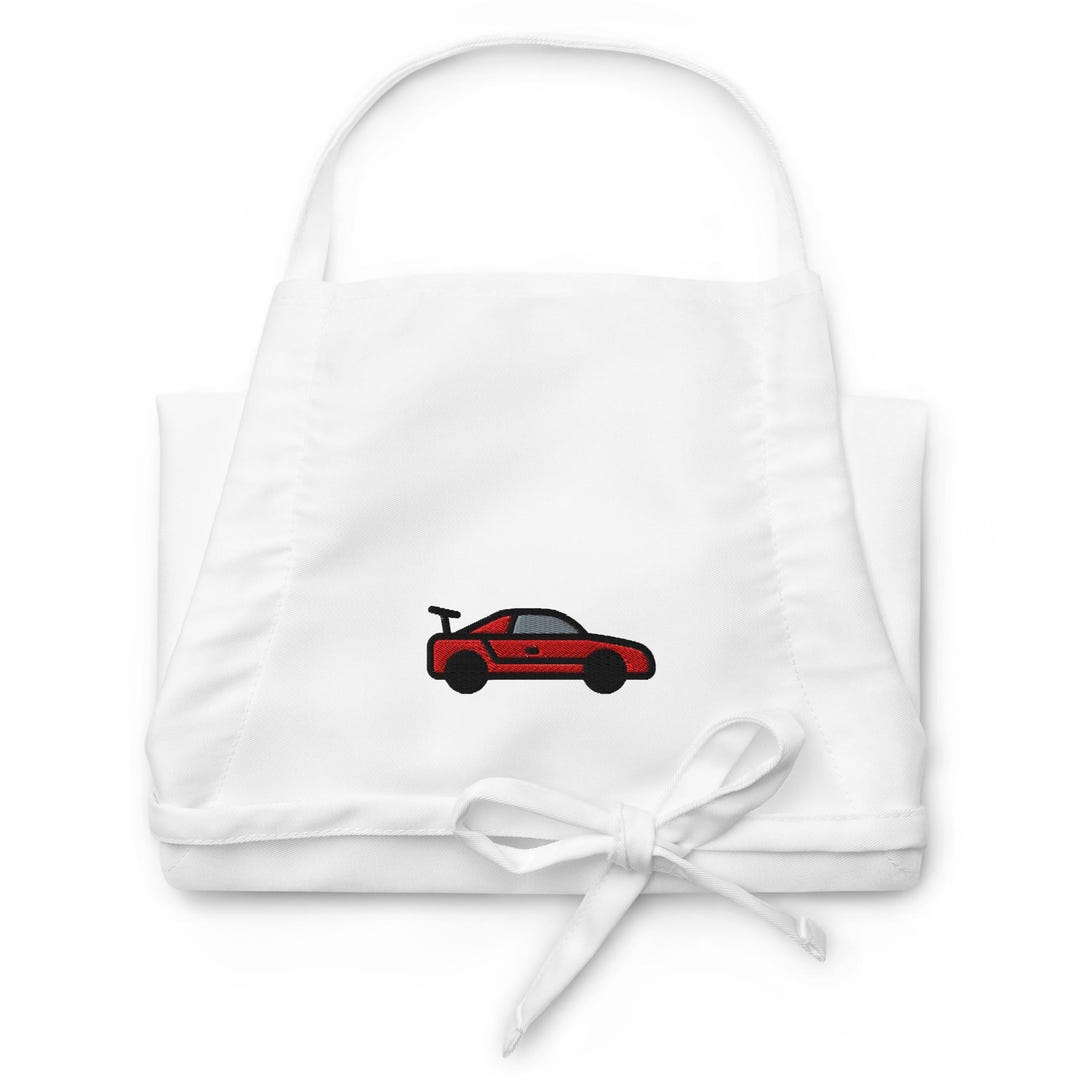 Embroidered Red Sports Car Apron, Unique Housewarming Gift for Him, Car ...
