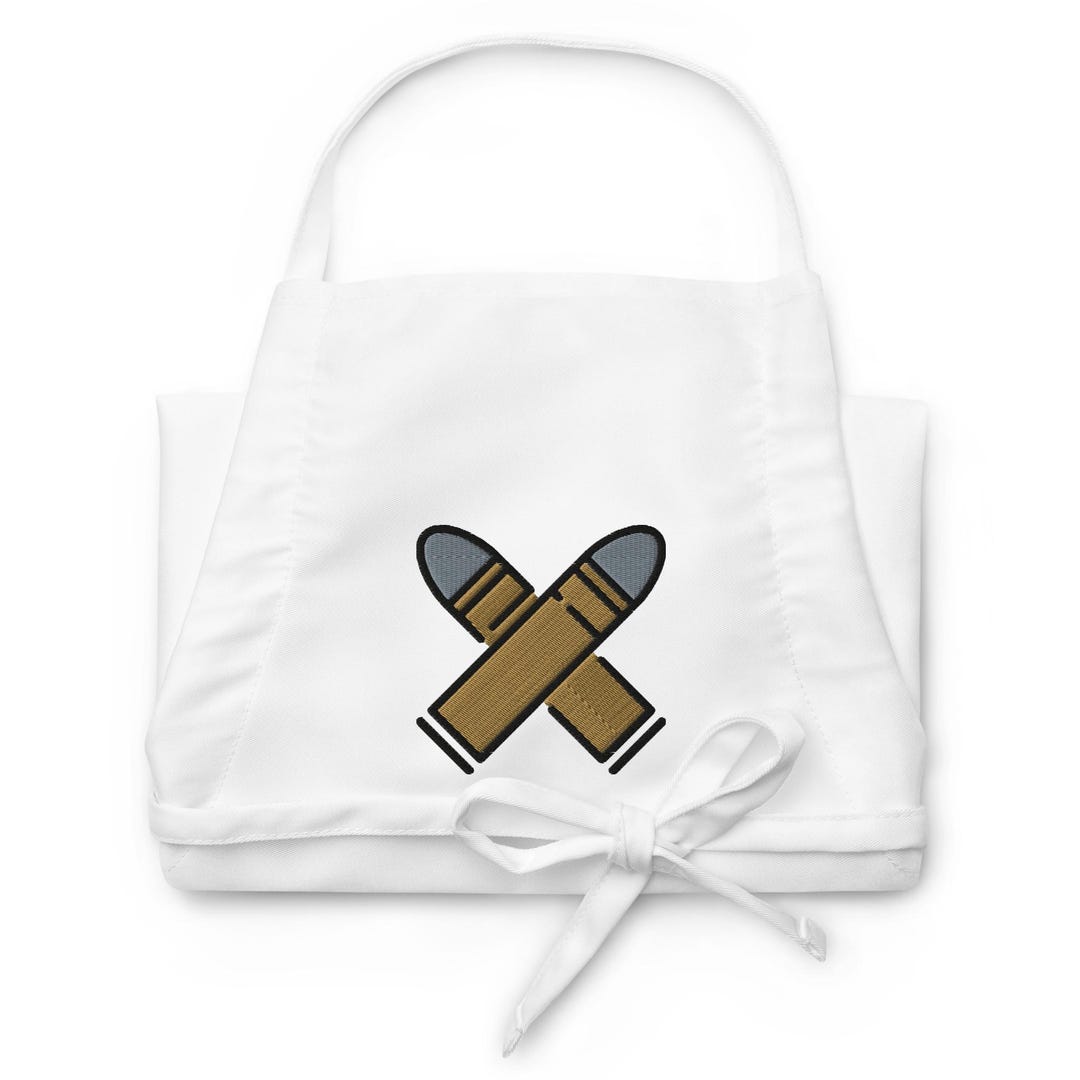 Bullets Embroidered Apron, Firearm Apron for Men, Unique Cooking ...