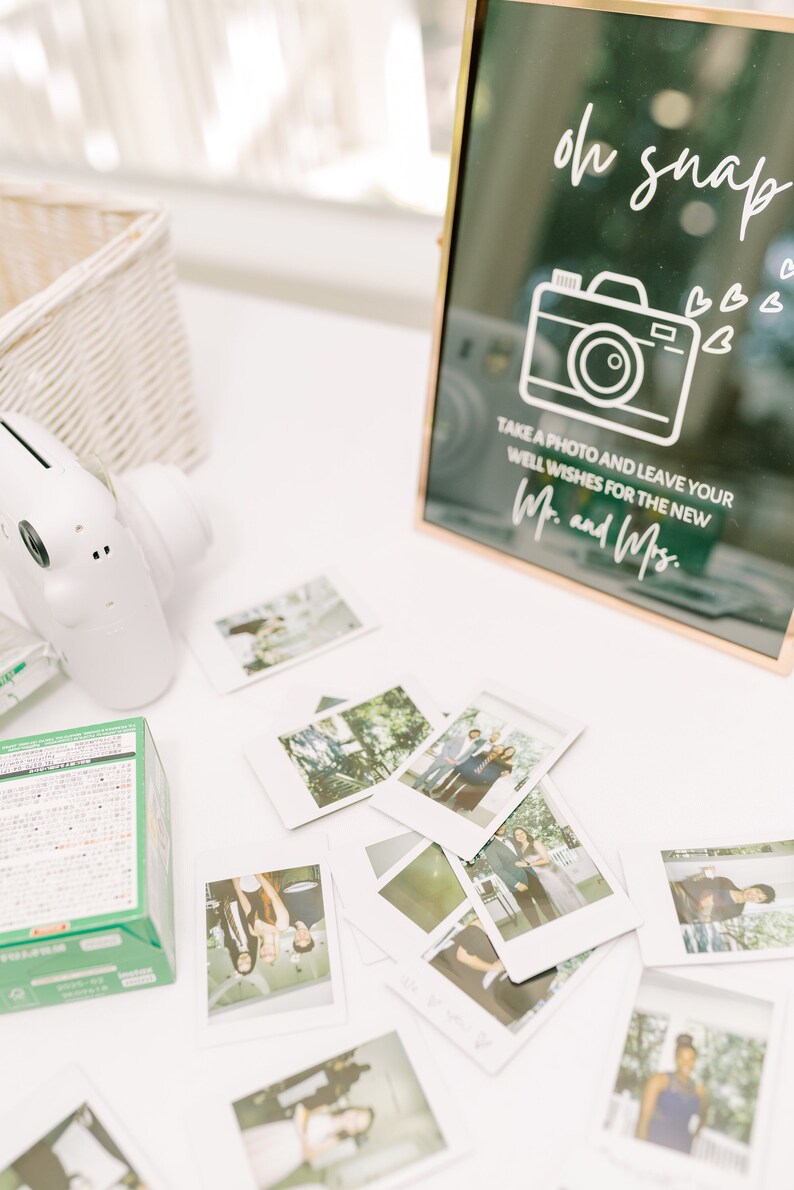 Polaroid Sign for Wedding Modern Photo Guest Book Sign - Etsy