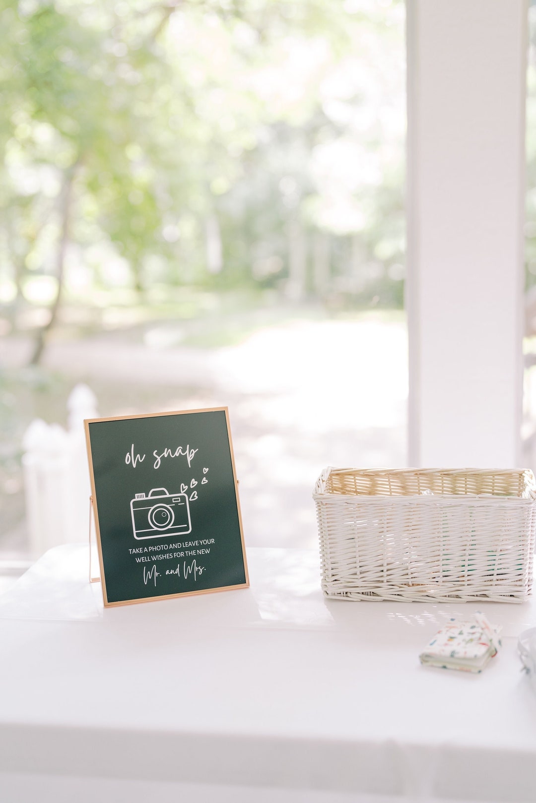 Polaroid Sign for Wedding, Modern Photo Guest Book Sign, Instant PDF ...