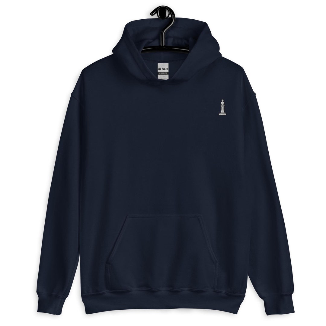 Chess Embroidered Hoodie, Unique Chess Lover Gift, Men's Minimalist ...