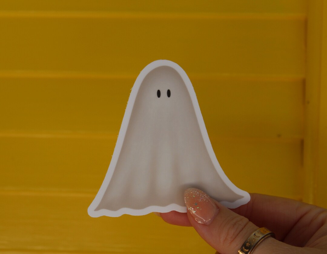 Spooky Ghost Sticker Boo Halloween Sticker Cute Ghost - Etsy