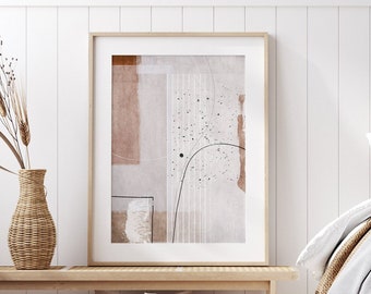 INSTANT DOWNLOAD Original Post-modern Boho Wall Art Neutral - Etsy