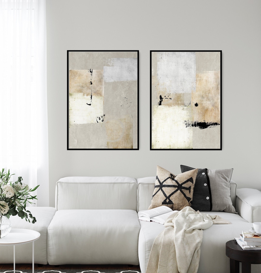 Abstrakte Wandkunst 2er Set Digitaler Download Malerei Dekorative Kunstdruck Set - Etsy