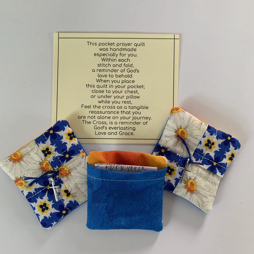 Pocket Prayer Quilt: Mini Cross Gift, Thinking of You - Etsy