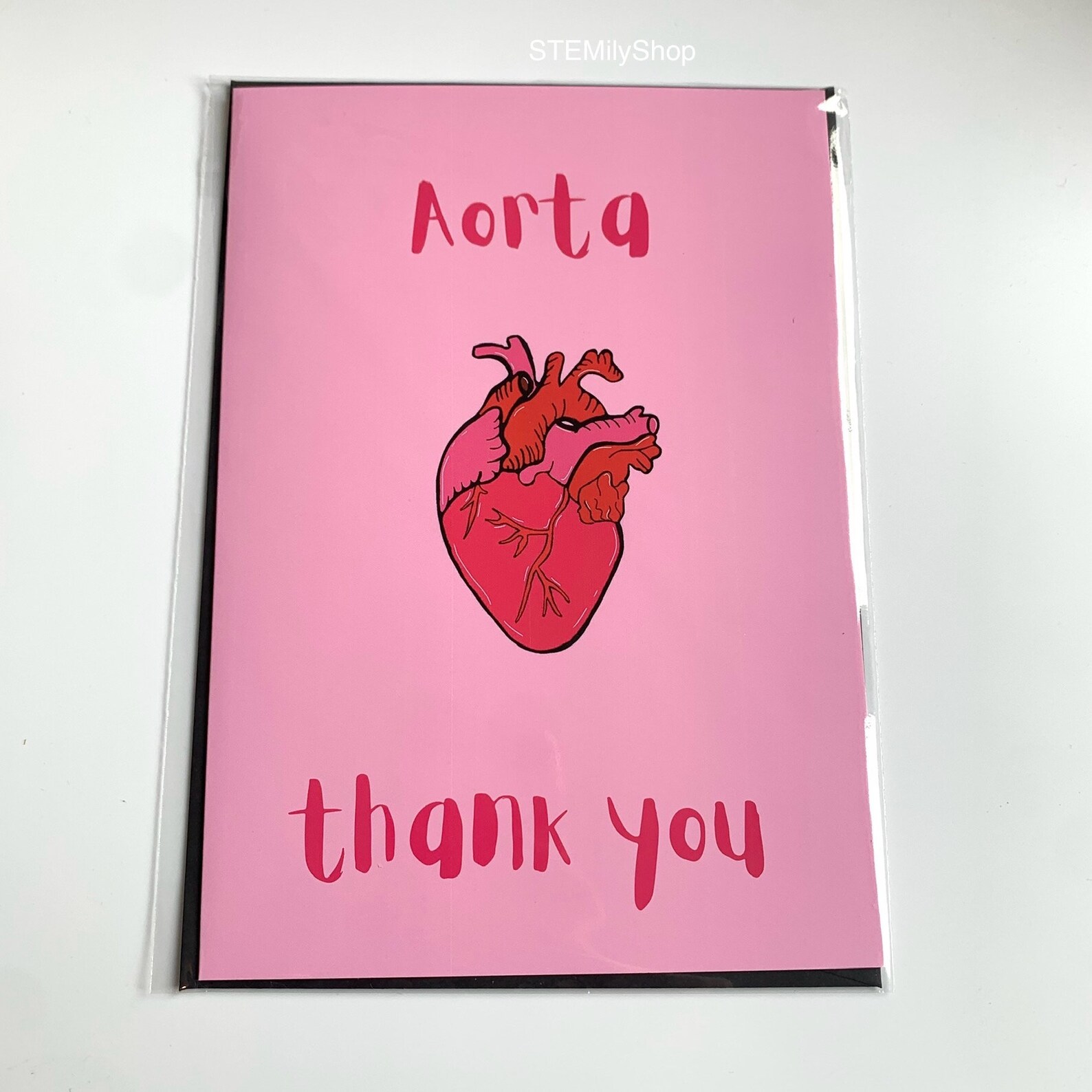 Aorta Thank You Heart Cardiology Anatomical Biology Science Card - Etsy