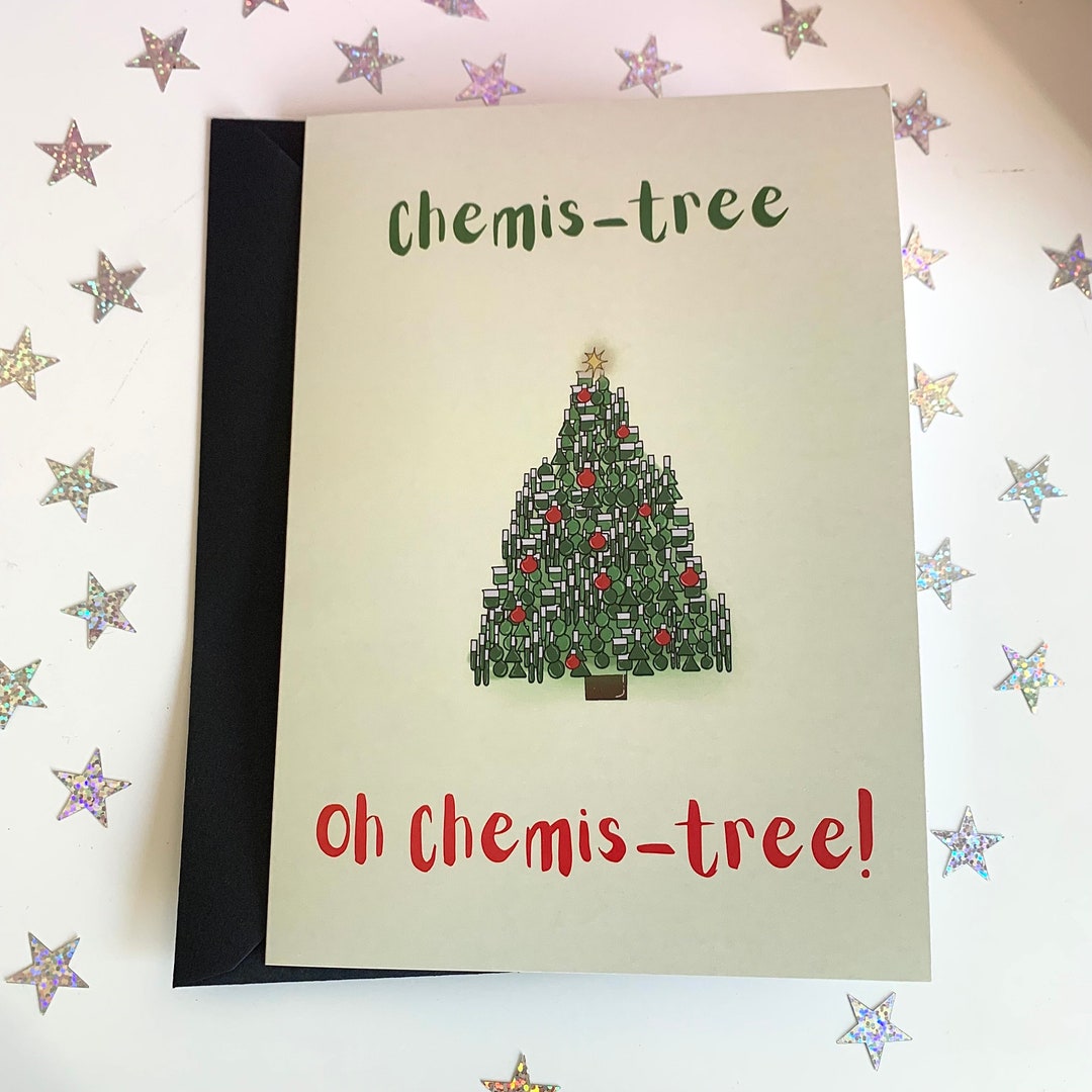 Chemis-tree Chemistry Cool Quirky Christmas Science Card - Etsy UK