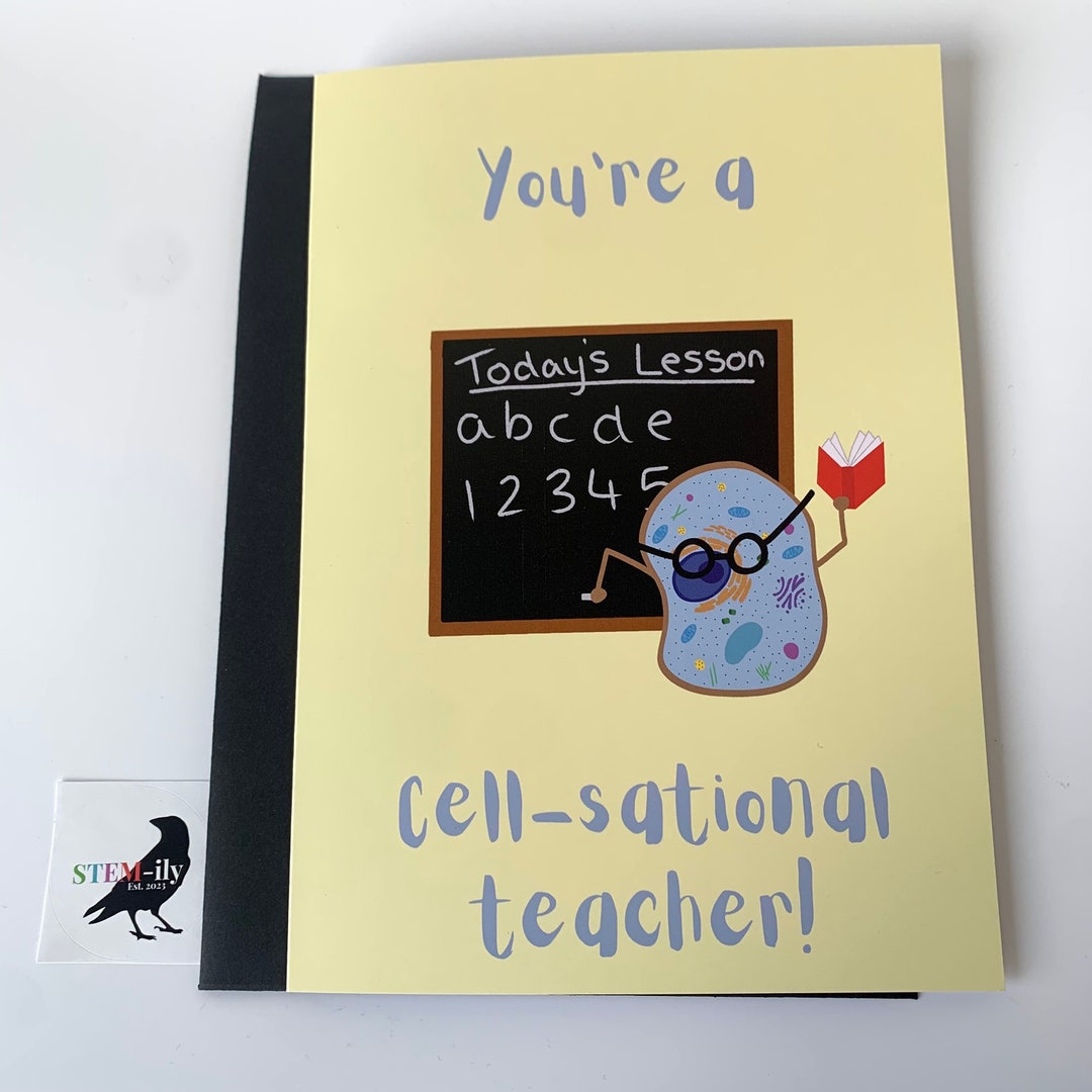You're a Cell-sational Teacher Cell Biology Science Thank You Card - Etsy