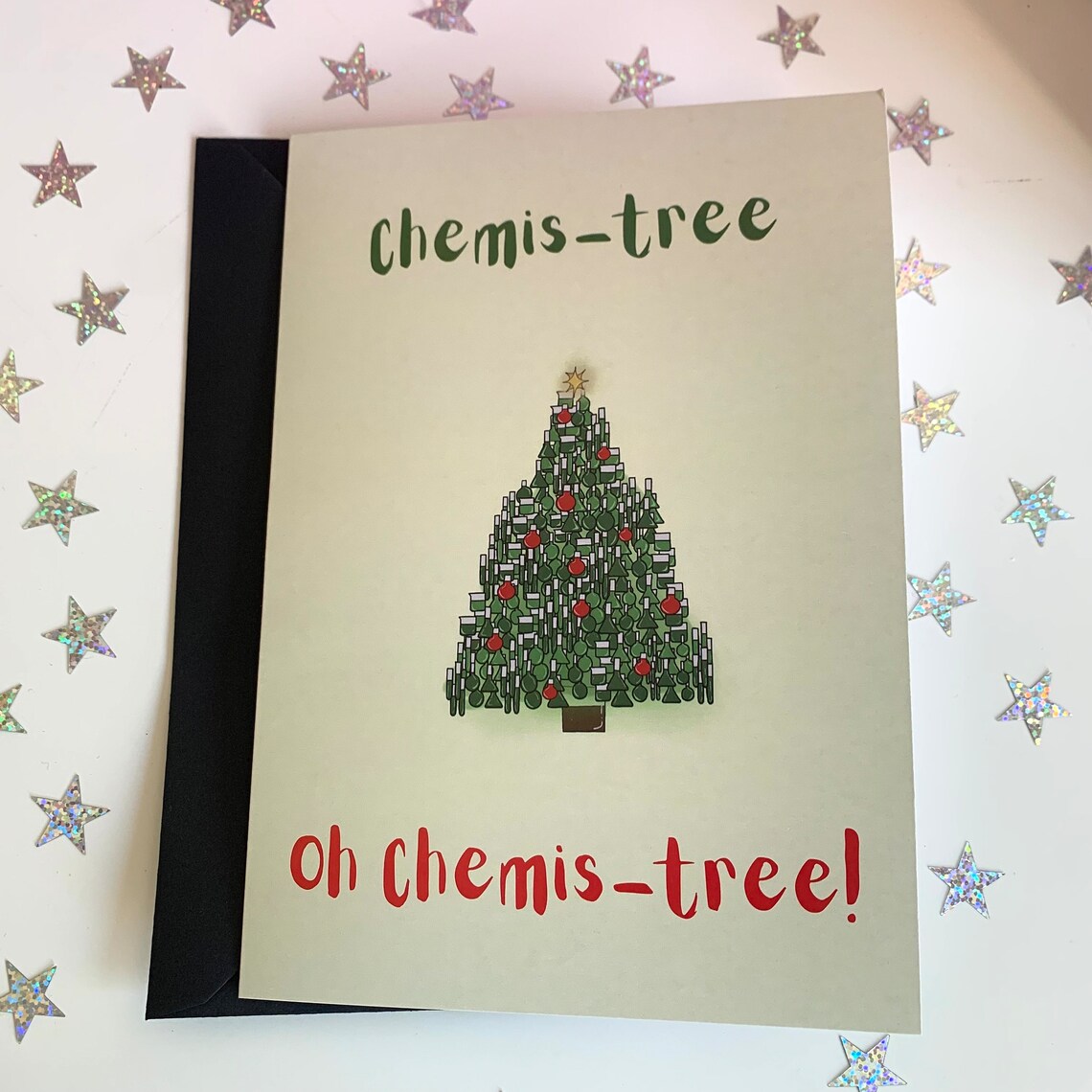 Chemis-tree Chemistry Cool Quirky Christmas Science Card - Etsy
