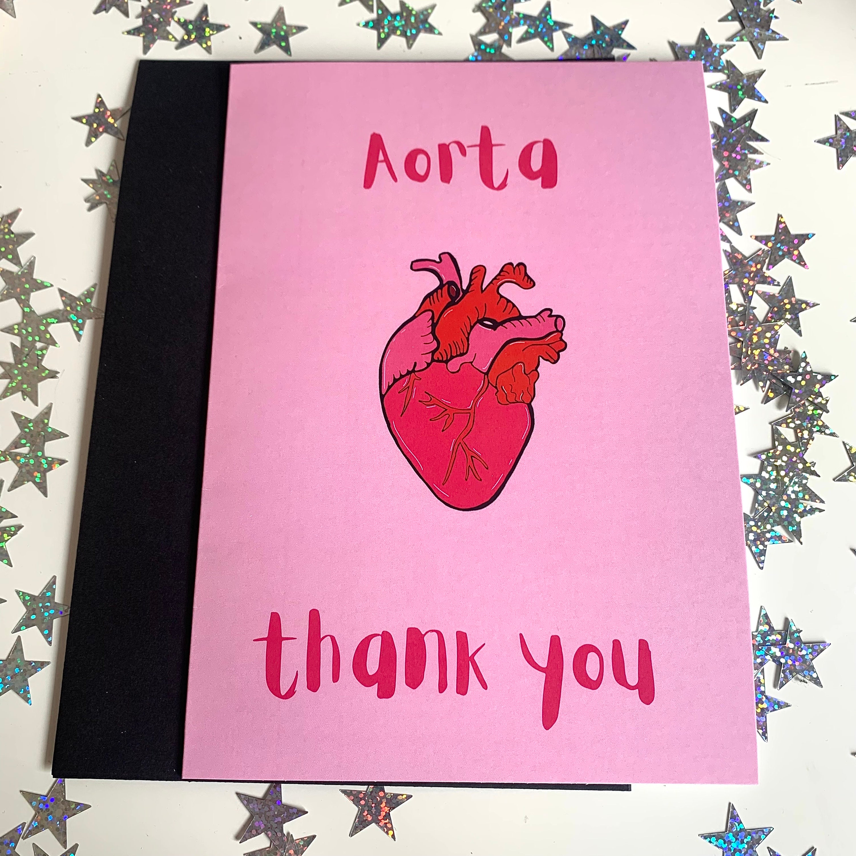 Aorta Thank You Heart Cardiology Anatomical Biology Science Card - Etsy