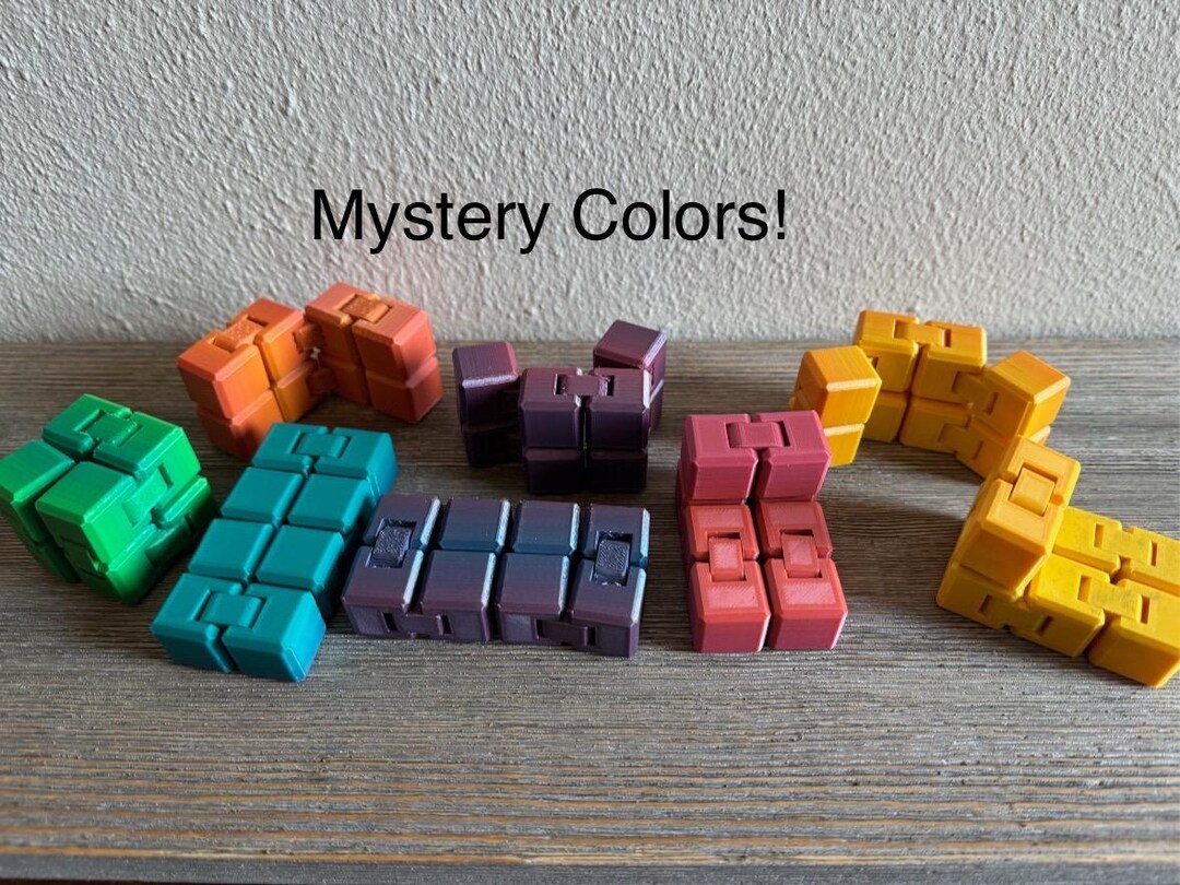 Rainbow Fade Infinity Cube, 3D Printed Fidget Desk Toy - Etsy