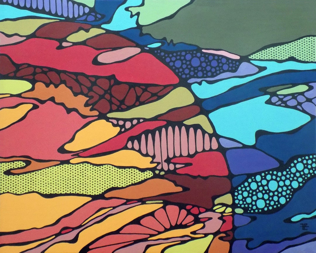 Retro Art Minimalist Print Modern Art Colorful Printable - Etsy