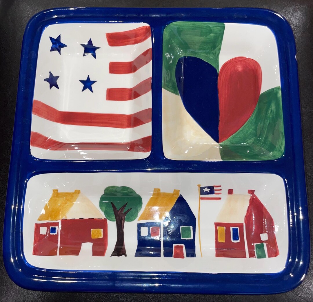 Trish Richman Appetizer Plate 1999 - Etsy