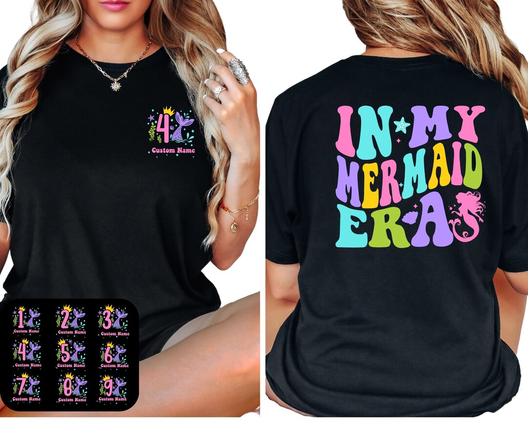 Custom in My Mermaid Era Shirt - Custom Mermaid Shirt - Custom Mermaid ...