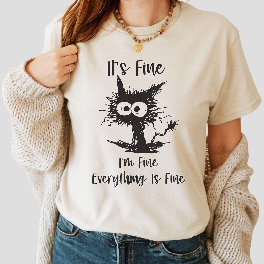 Funny Black Cat Shirt: Sarcastic Gift for Cat Lover - Etsy