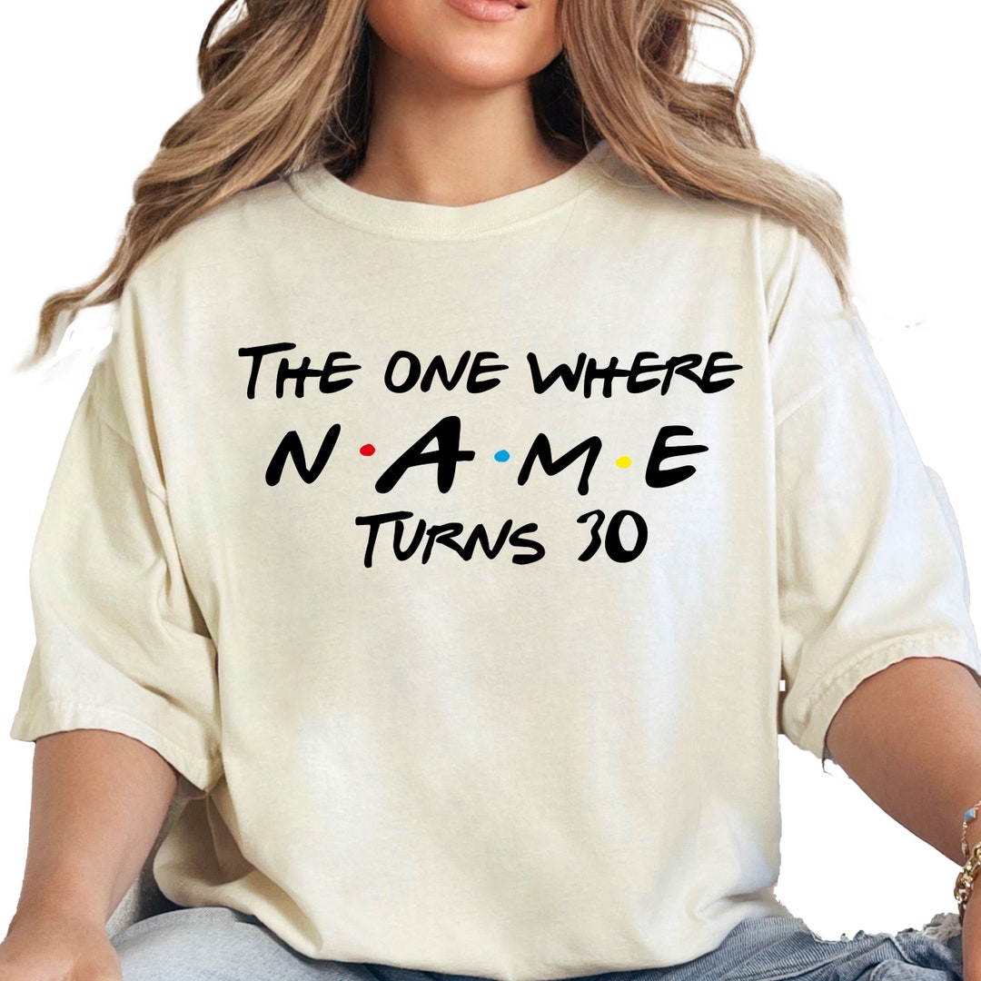 Te One Where name Turns Any age 30 Tshirt 30th Birthday Shirt Custom ...