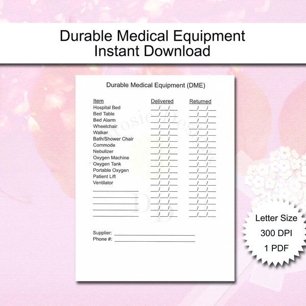 Equipment List - Etsy