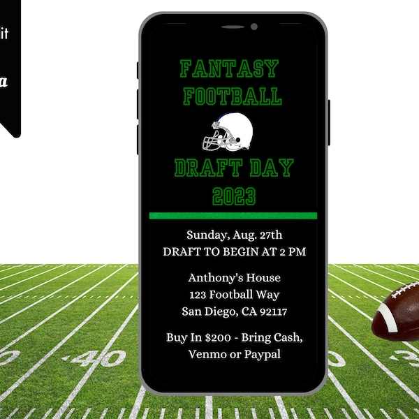 Fantasy Draft Party Invitation - Etsy