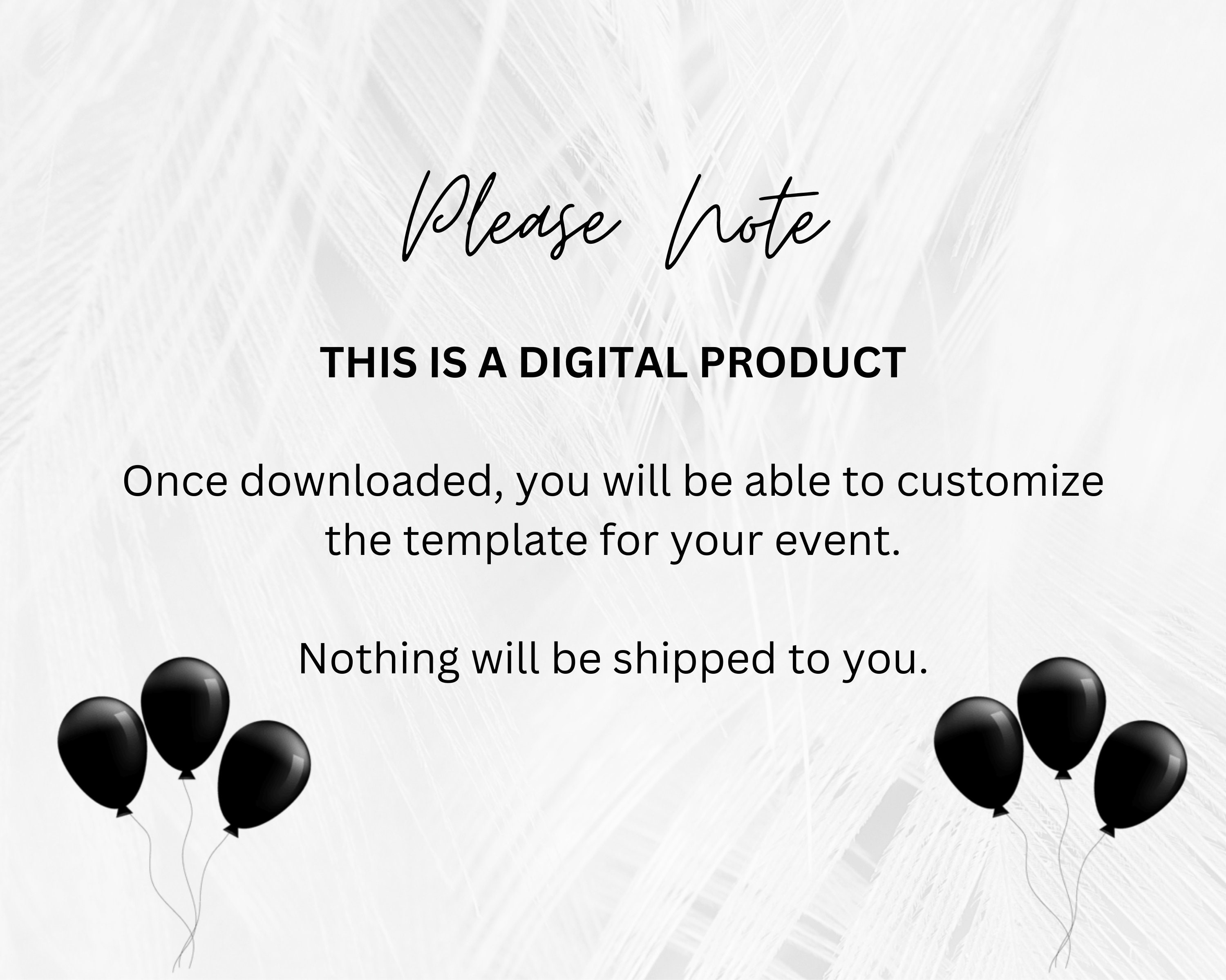 Digital 50th Birthday Invite, Editable Age, Black and White Let's Celebrate Birthday Invitation ...