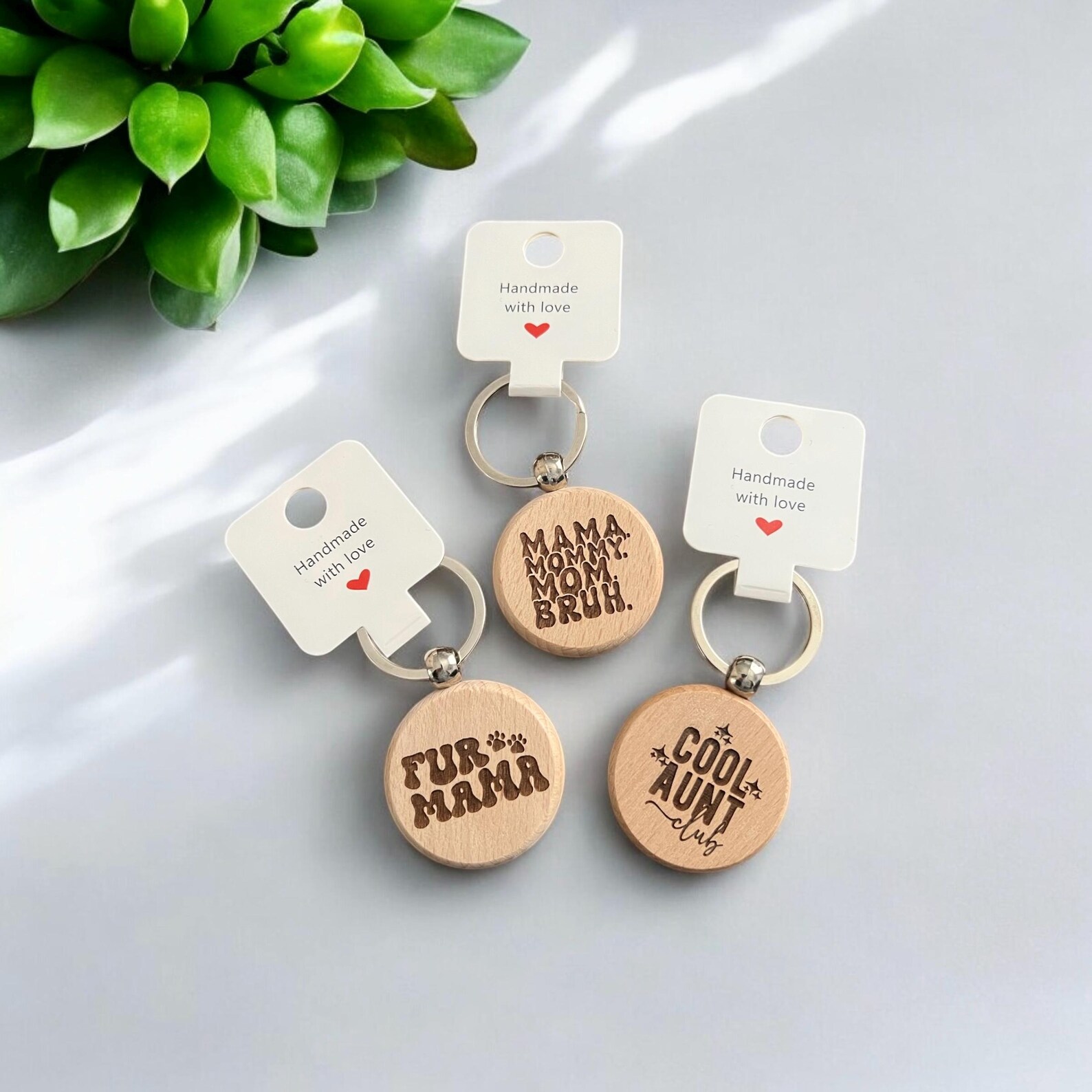 Laser Engraved Wooden Keychain: Personalized Key Accessories - Etsy