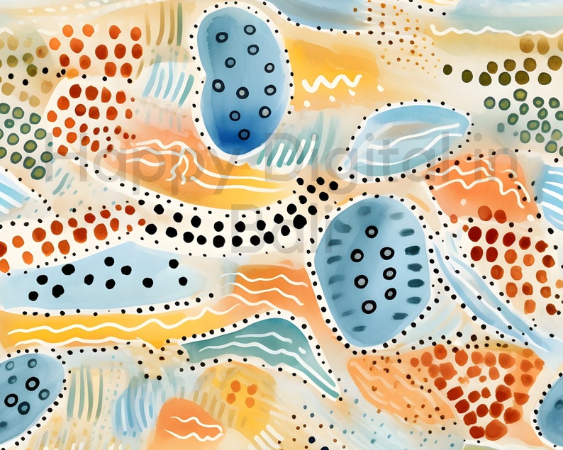 Aboriginal Vibes - 10 Seamless Patterns, 12'x12', 300dpi -seamless ...