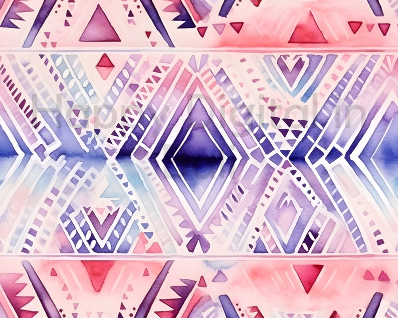 Aztec Vibes - 10 Watercolor Seamless Patterns, 12'x12', 300dpi ...