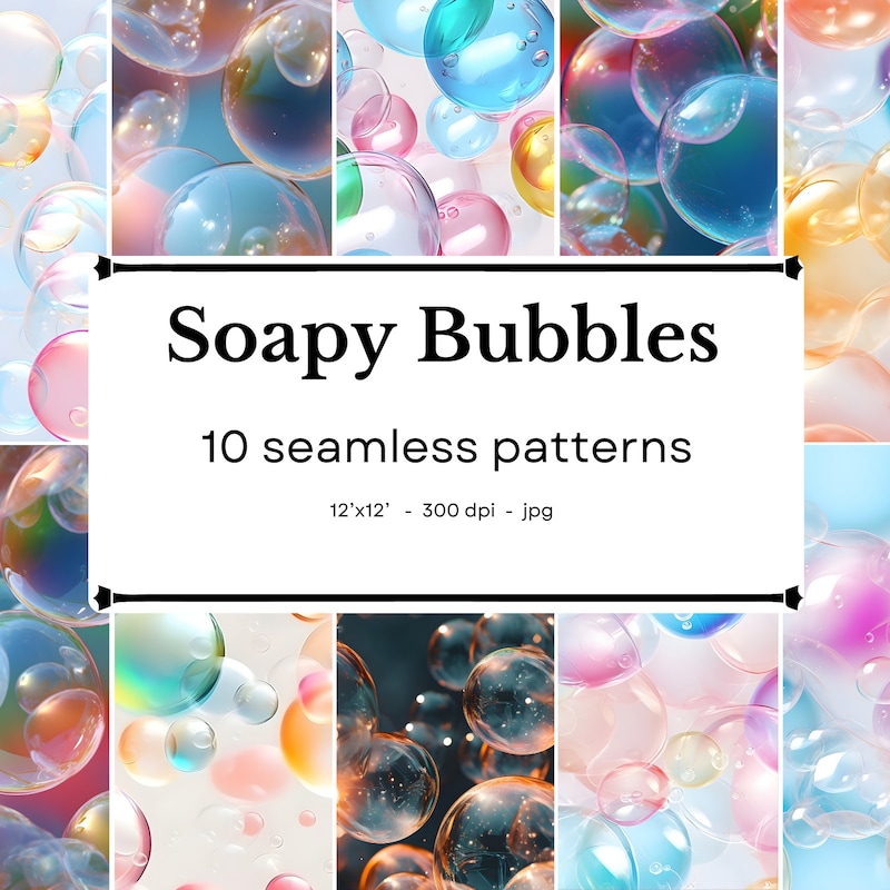 Bubble Digital Paper - Etsy