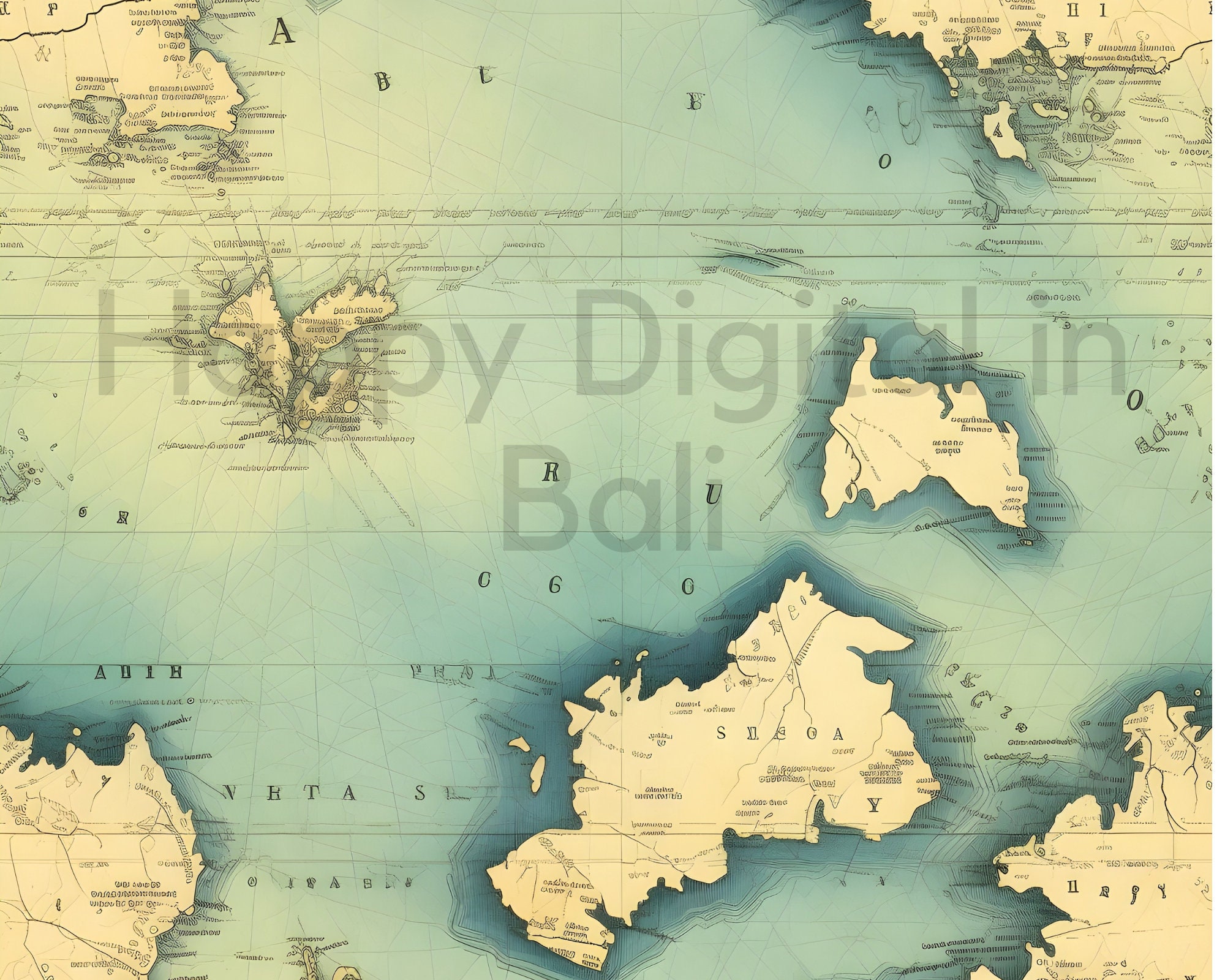 Vintage Fantasy Maps 10 Seamless Patterns. 12'x12', 300dpi Seamless ...