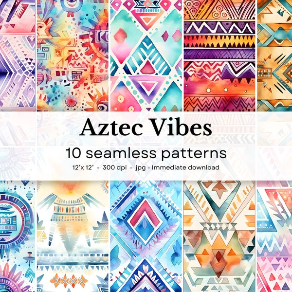Aztec Background - Etsy