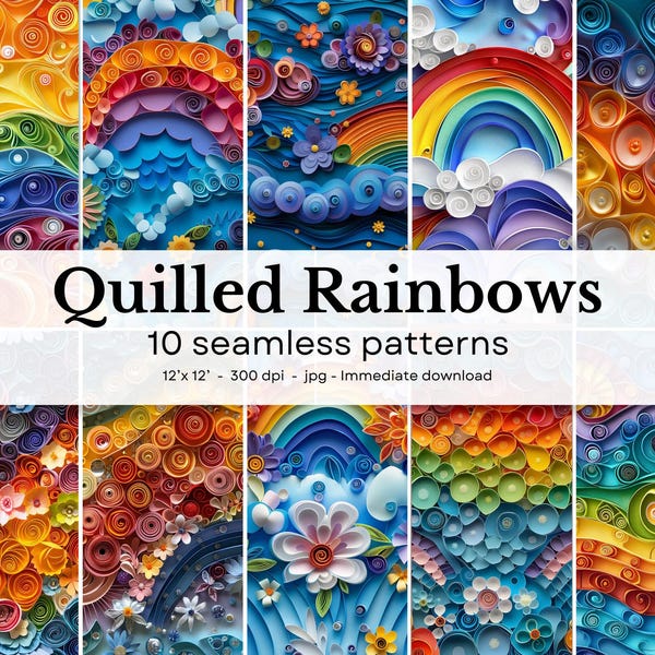 Quilled Rainbow - Etsy