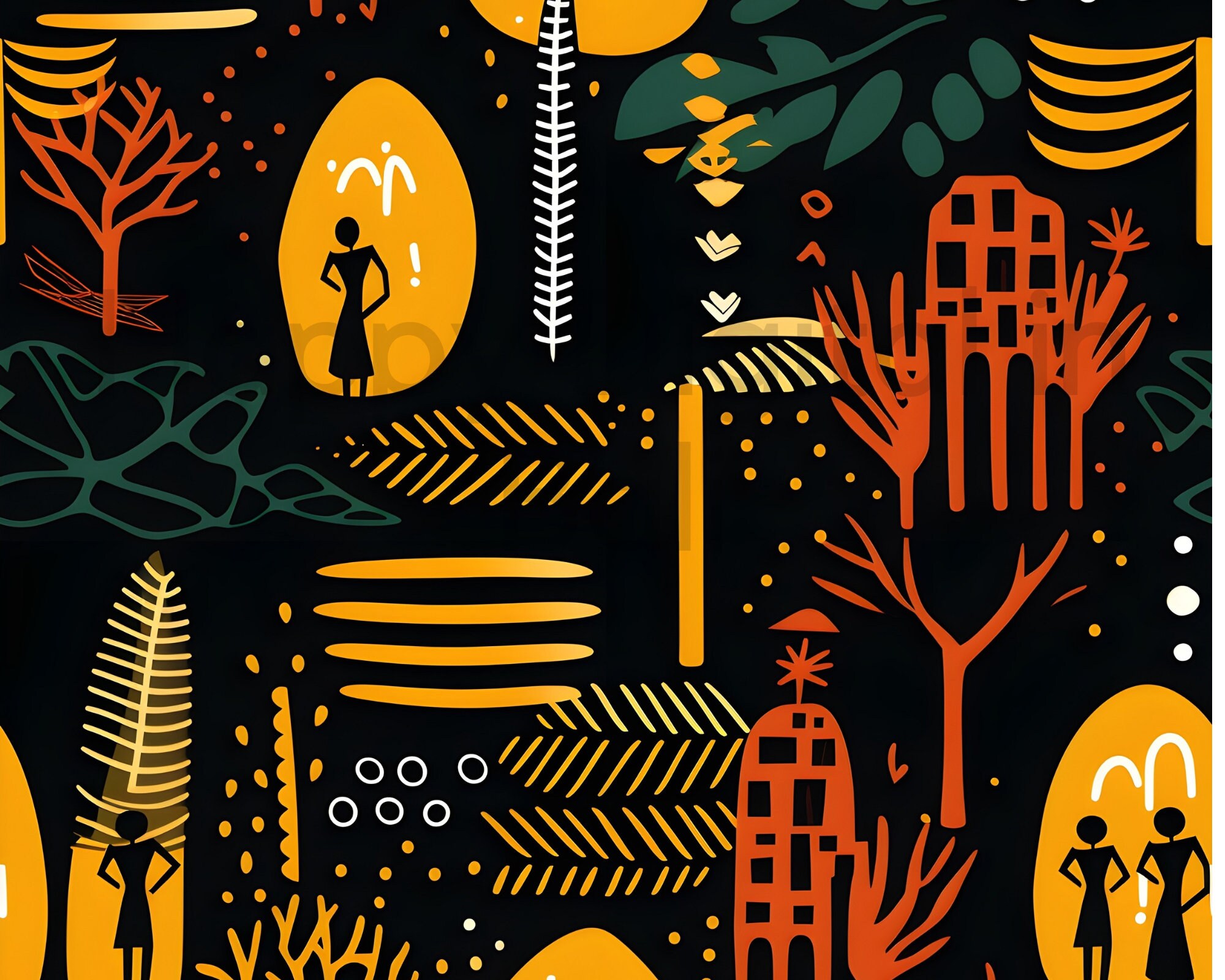 African Vibes 10 Seamless Patterns, 12'x12', 300dpi seamless Digital ...