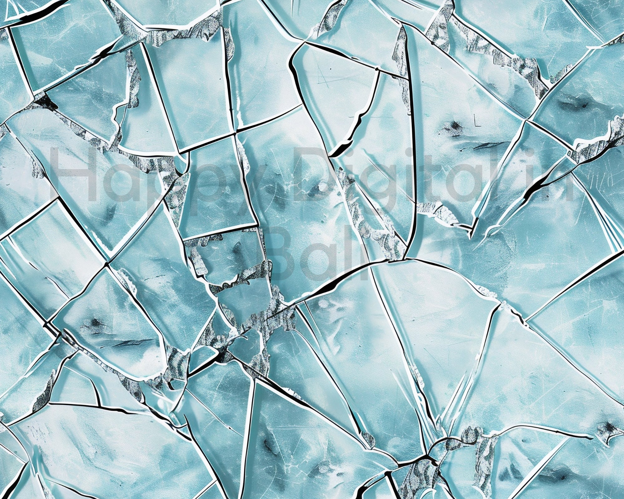Broken Glass - 10 Seamless Patterns, 12'x12', 300dpi - Seamless Digital ...