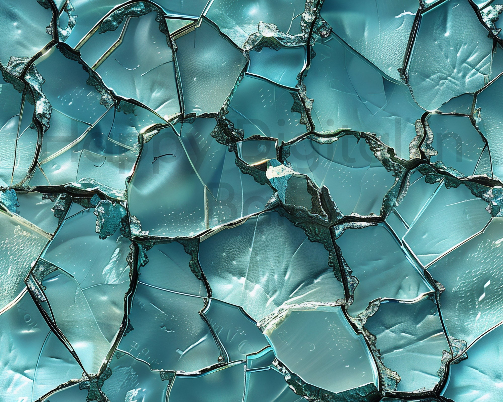 Broken Glass - 10 Seamless Patterns, 12'x12', 300dpi - Seamless Digital ...