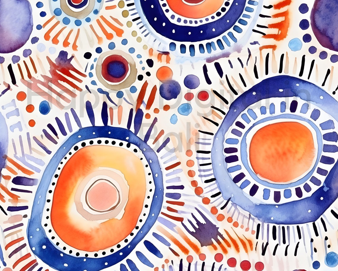 Aboriginal Vibes - 10 Seamless Patterns, 12'x12', 300dpi -seamless ...