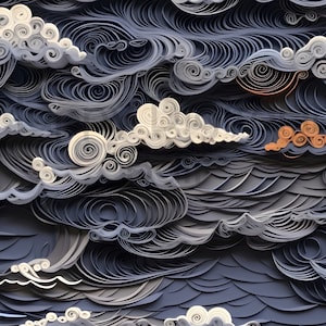 Quilled Clouds - 10 Seamless Patterns, 12'x12', 300dpi - Seamless ...