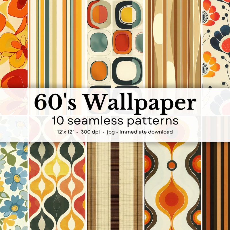 Sixties Wallpaper - Etsy