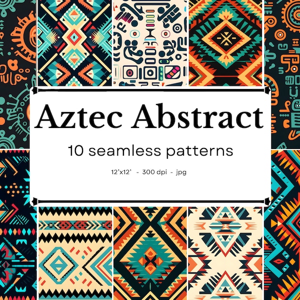 Aztec Digital Paper - Etsy