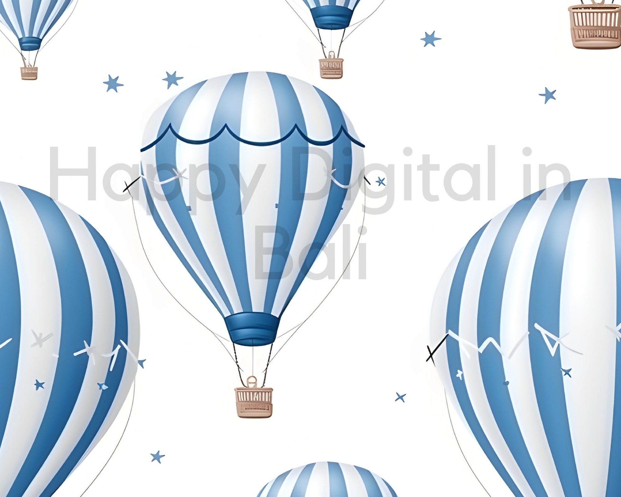 Hot Air Balloons - 10 Seamless Patterns, 12'x12', 300dpi - Seamless ...