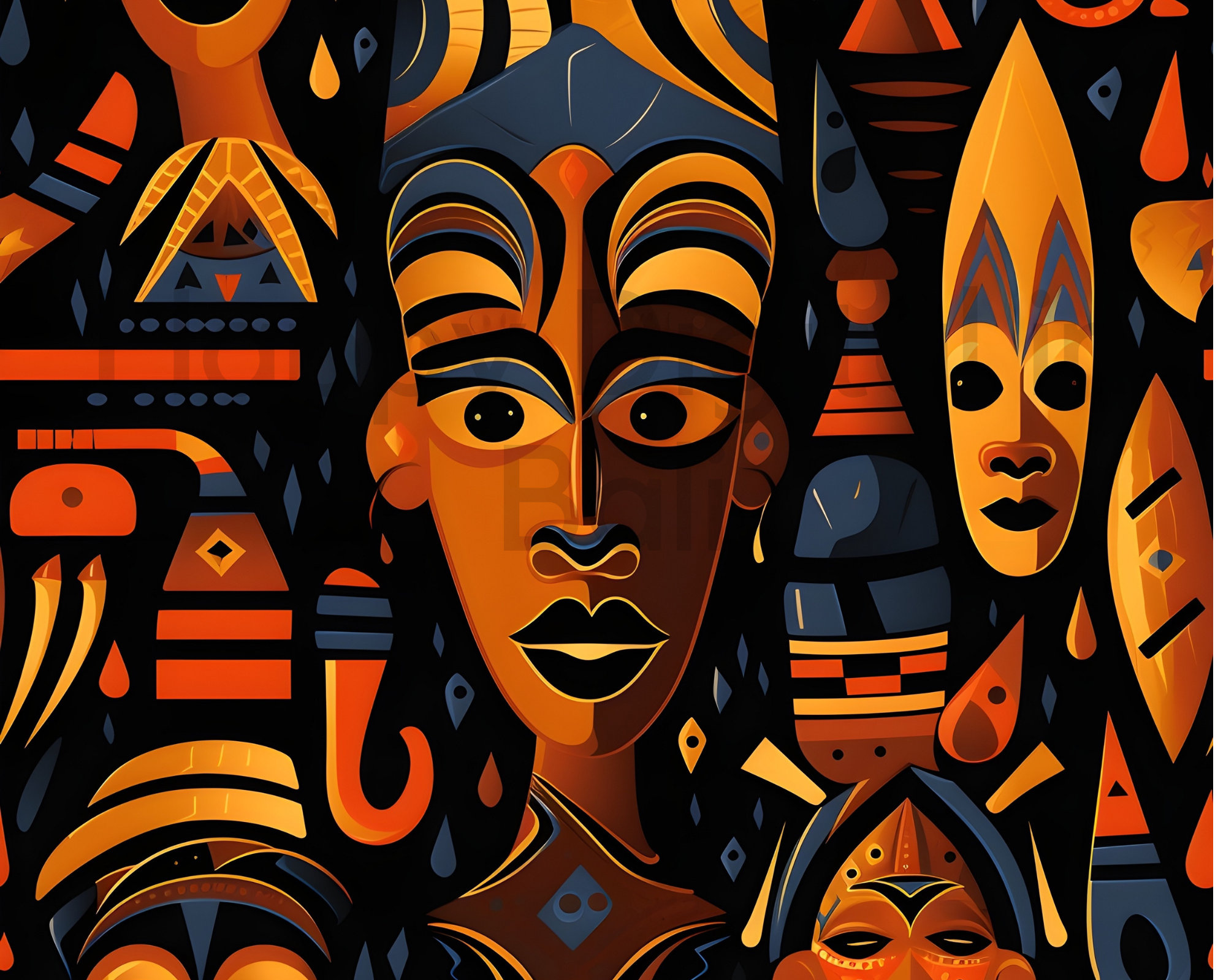 African Vibes 10 Seamless Patterns, 12'x12', 300dpi seamless Digital ...