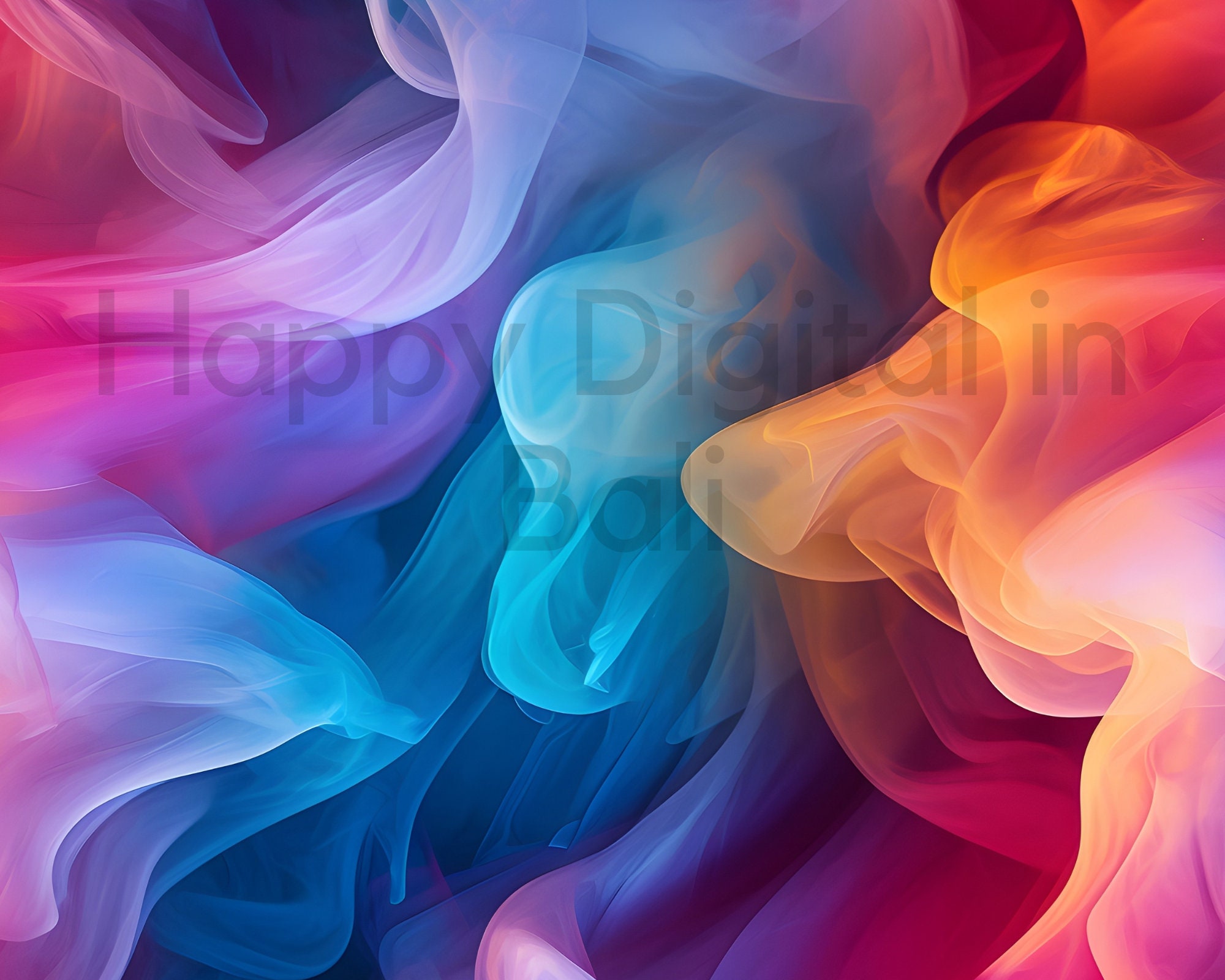 Rainbow Smoke 10 Seamless Patterns, 12'x12', 300dpi Seamless Digital ...