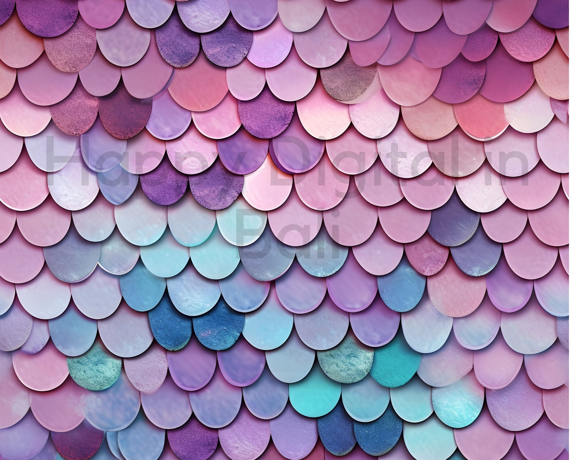 3D Glitter Mermaid Scales - 10 Seamless Patterns, 12'x12', 300dpi ...