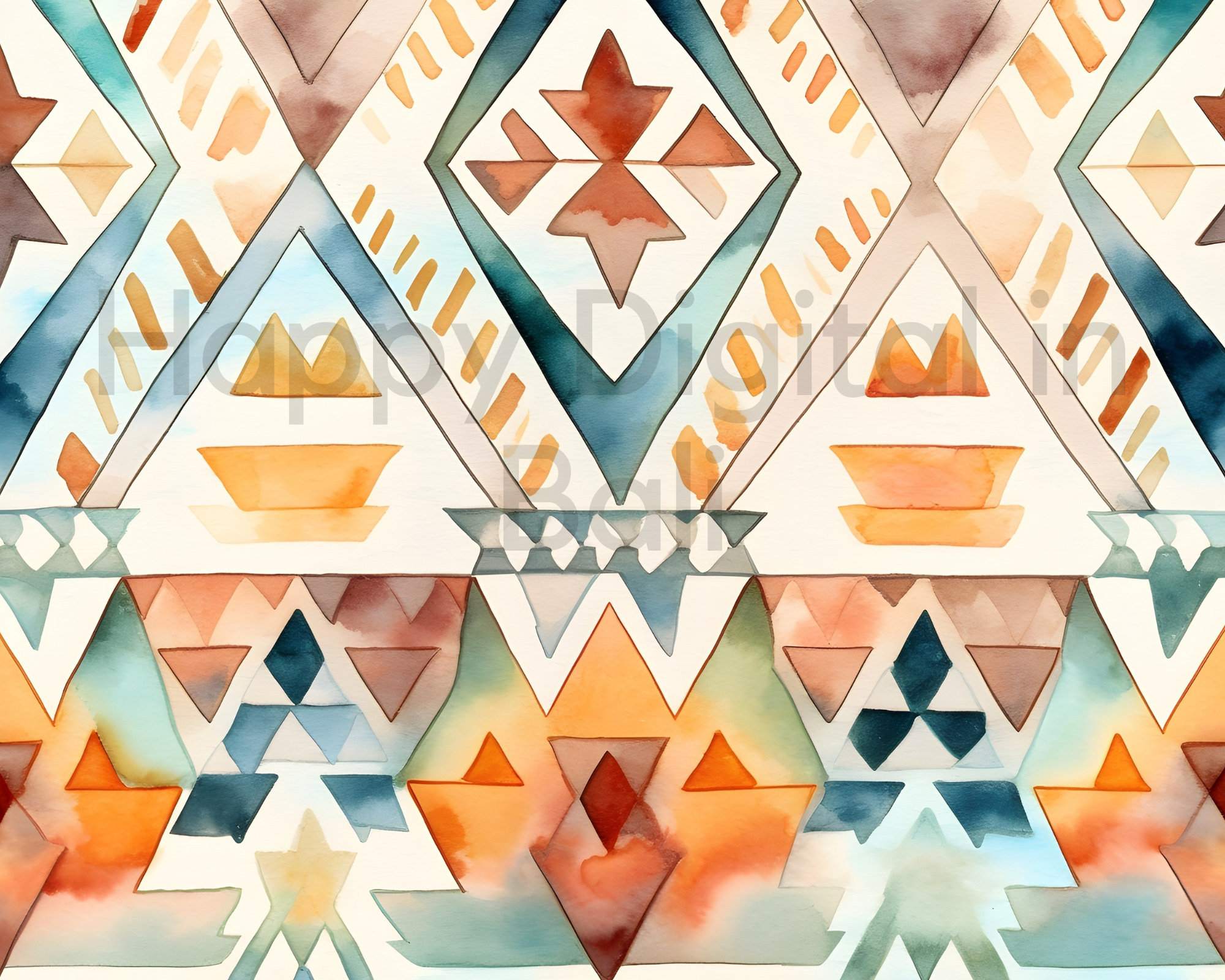 Aztec Vibes - 10 Watercolor Seamless Patterns, 12'x12', 300dpi ...