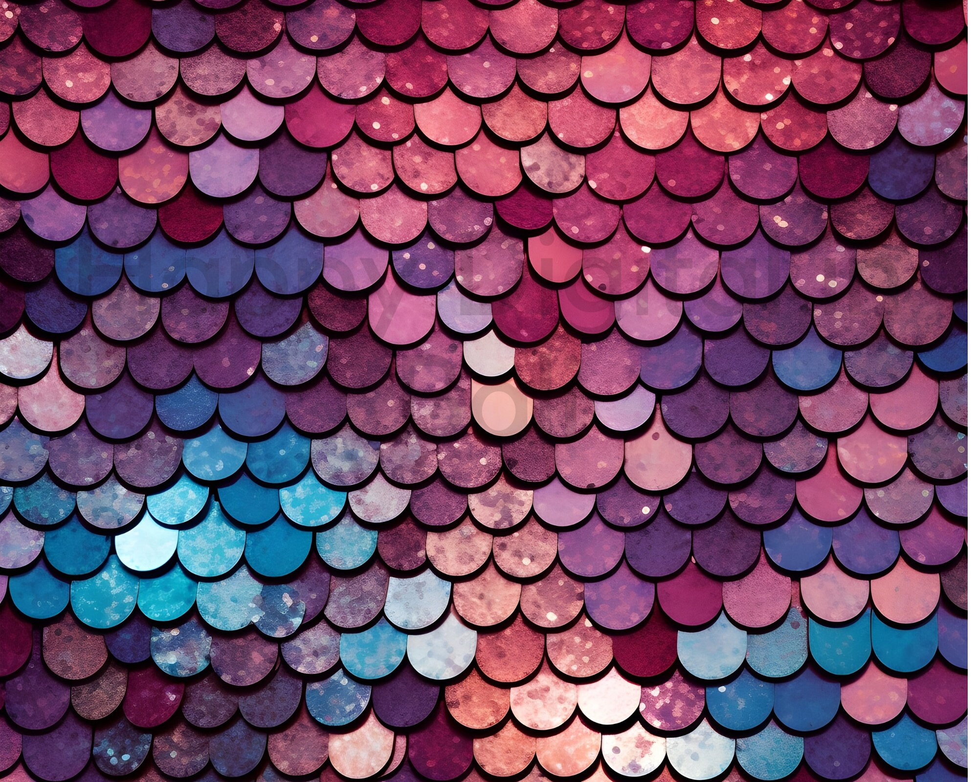 3D Glitter Mermaid Scales 10 Seamless Patterns, 12'x12', 300dpi ...