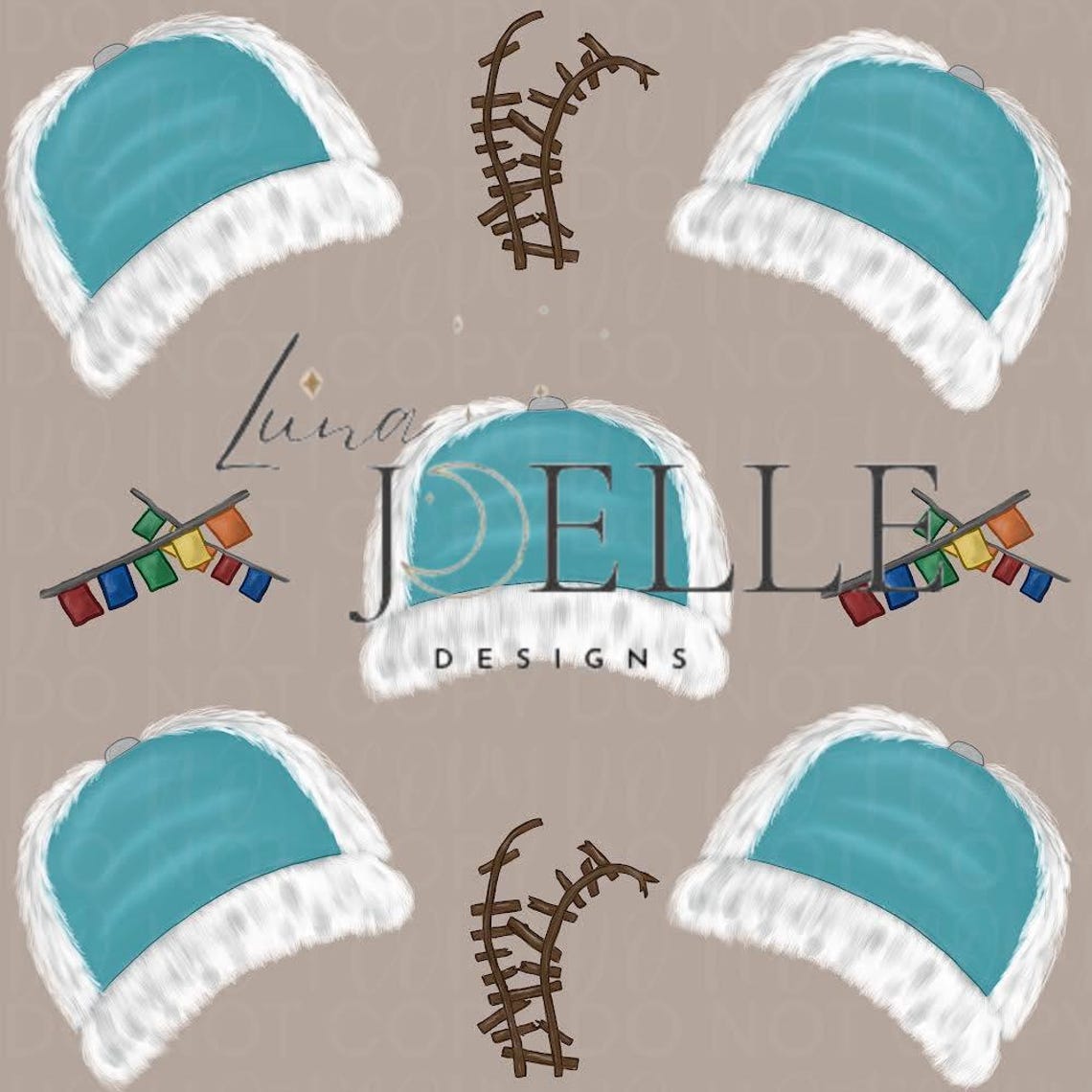 Everest Character Yeti Hat Collage PNG Theme Park Hat PNG Theme Park ...