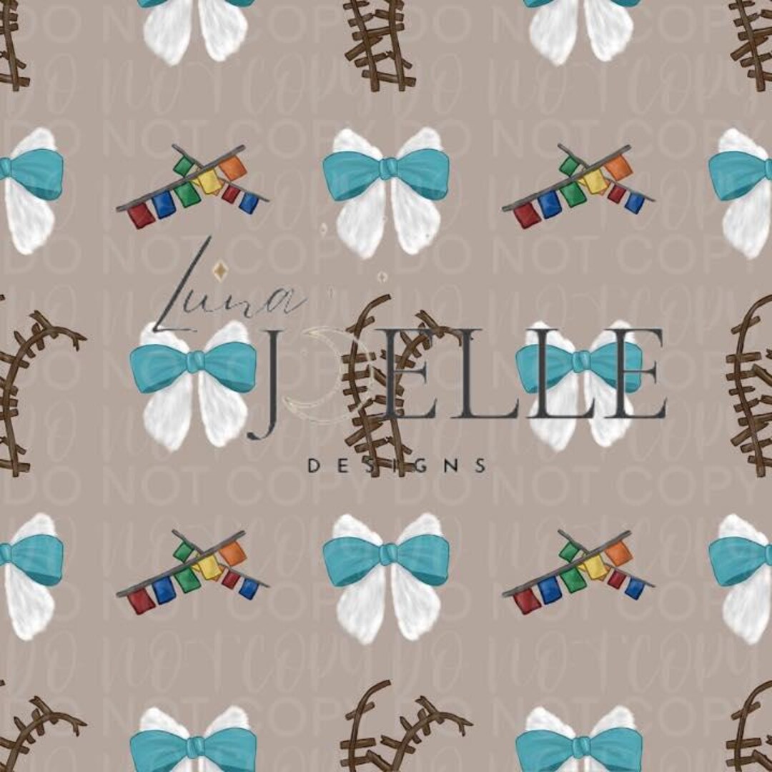 Everest Coquette Yeti Bow Seamless File - Bow Seamless - Theme Park ...