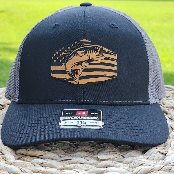 American Flag Hat With Fish - Etsy