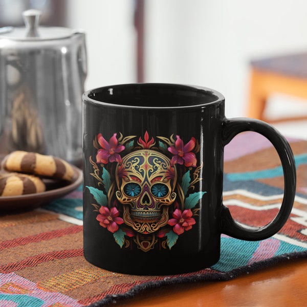 Day of the Dead Mug - Etsy